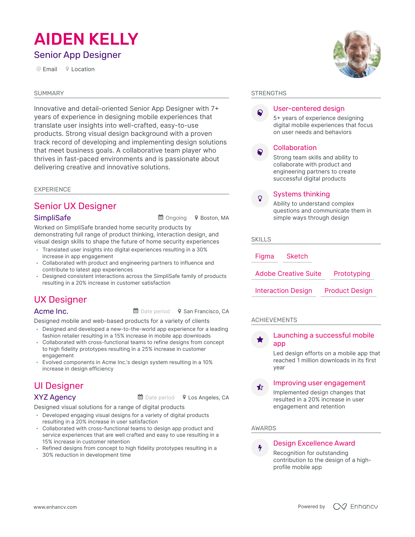 5 App Designer Resume Examples & Guide for 2024