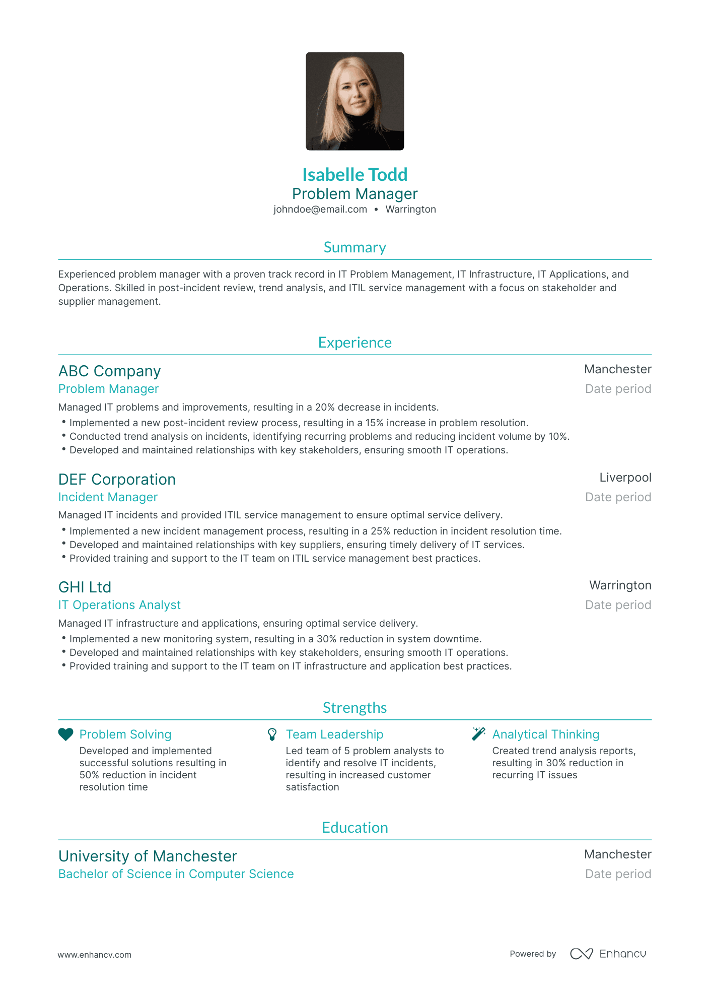 5 Problem Manager Resume Examples & Guide for 2024