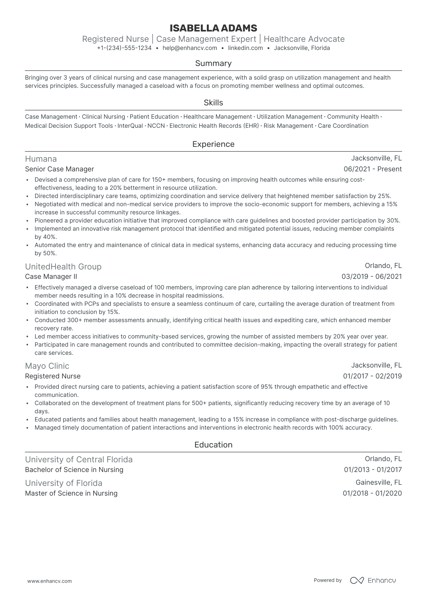 5 Care Manager Resume Examples & Guide for 2024