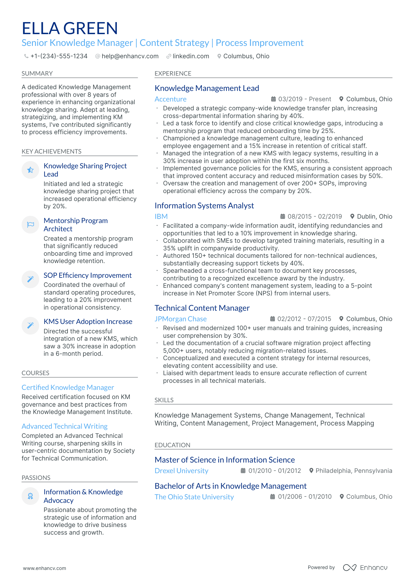 10 Knowledge Manager Resume Examples & Guide for 2026
