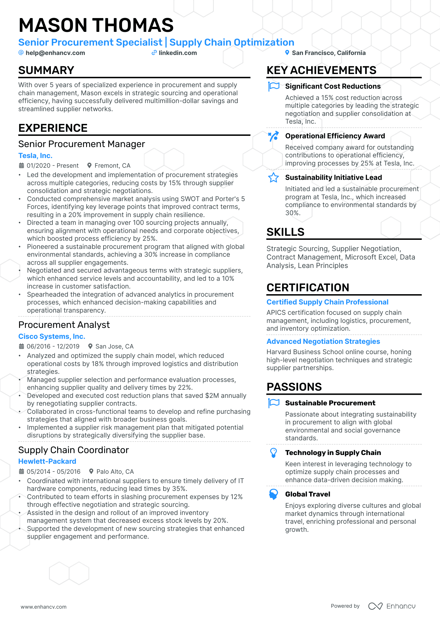 5 Procurement Manager Resume Examples & Guide for 2024
