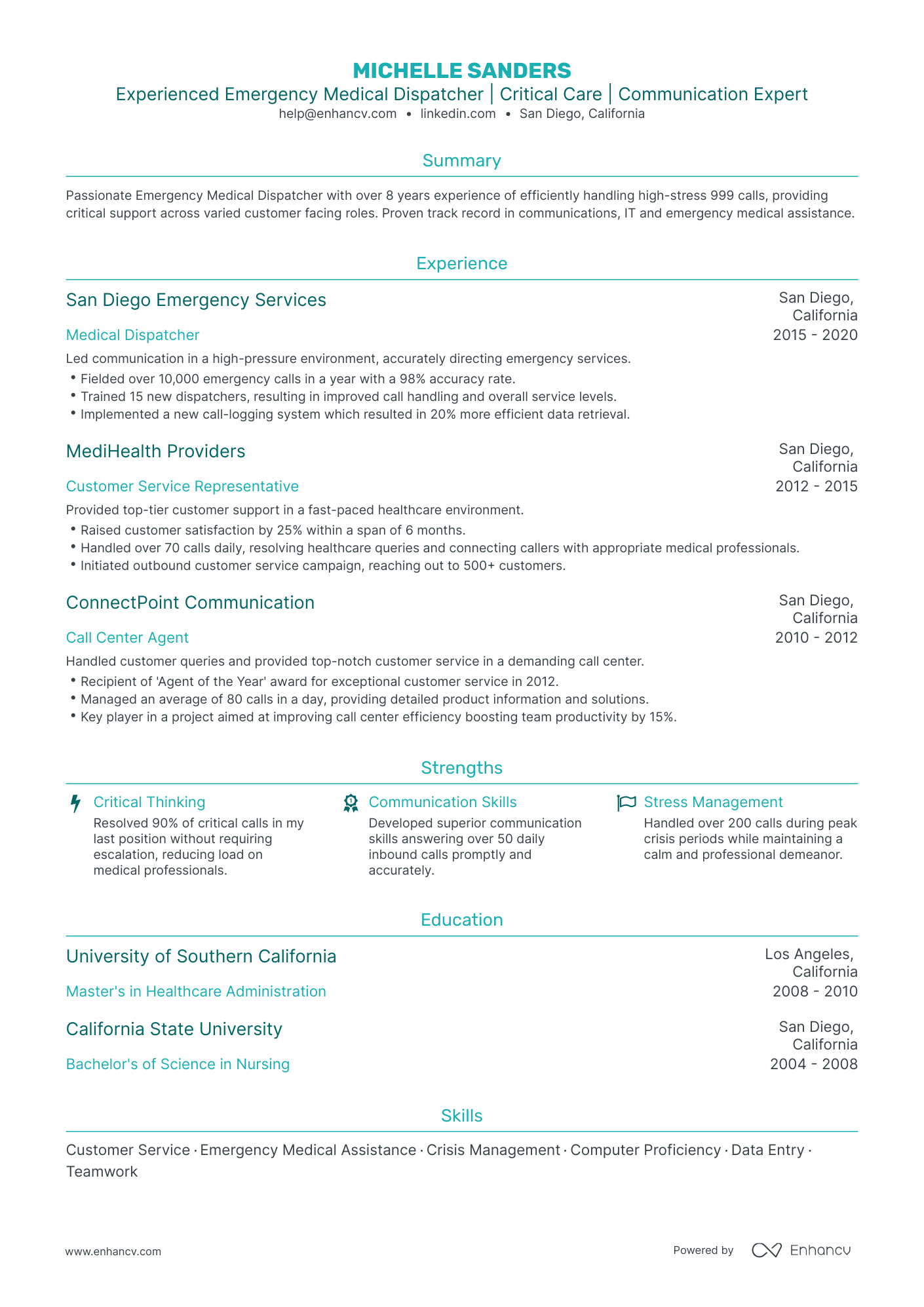 5 Emergency Dispatcher Resume Examples & Guide for 2024