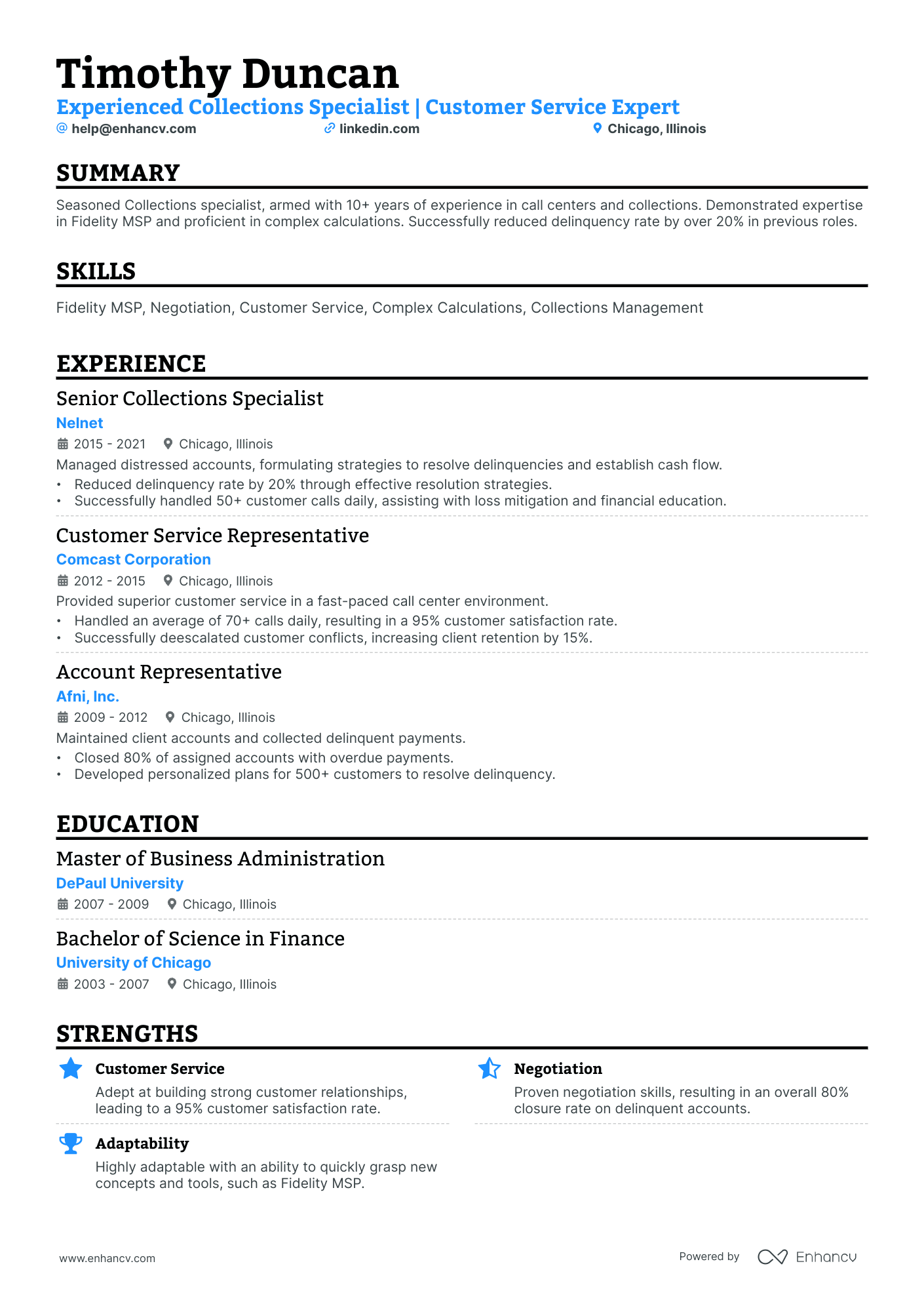 10 Collections Specialist Resume Examples & Guide for 2026