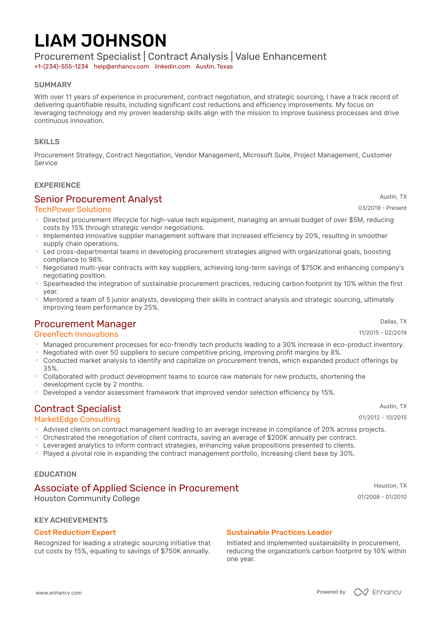 10 Contract Analyst Resume Examples & Guide for 2026