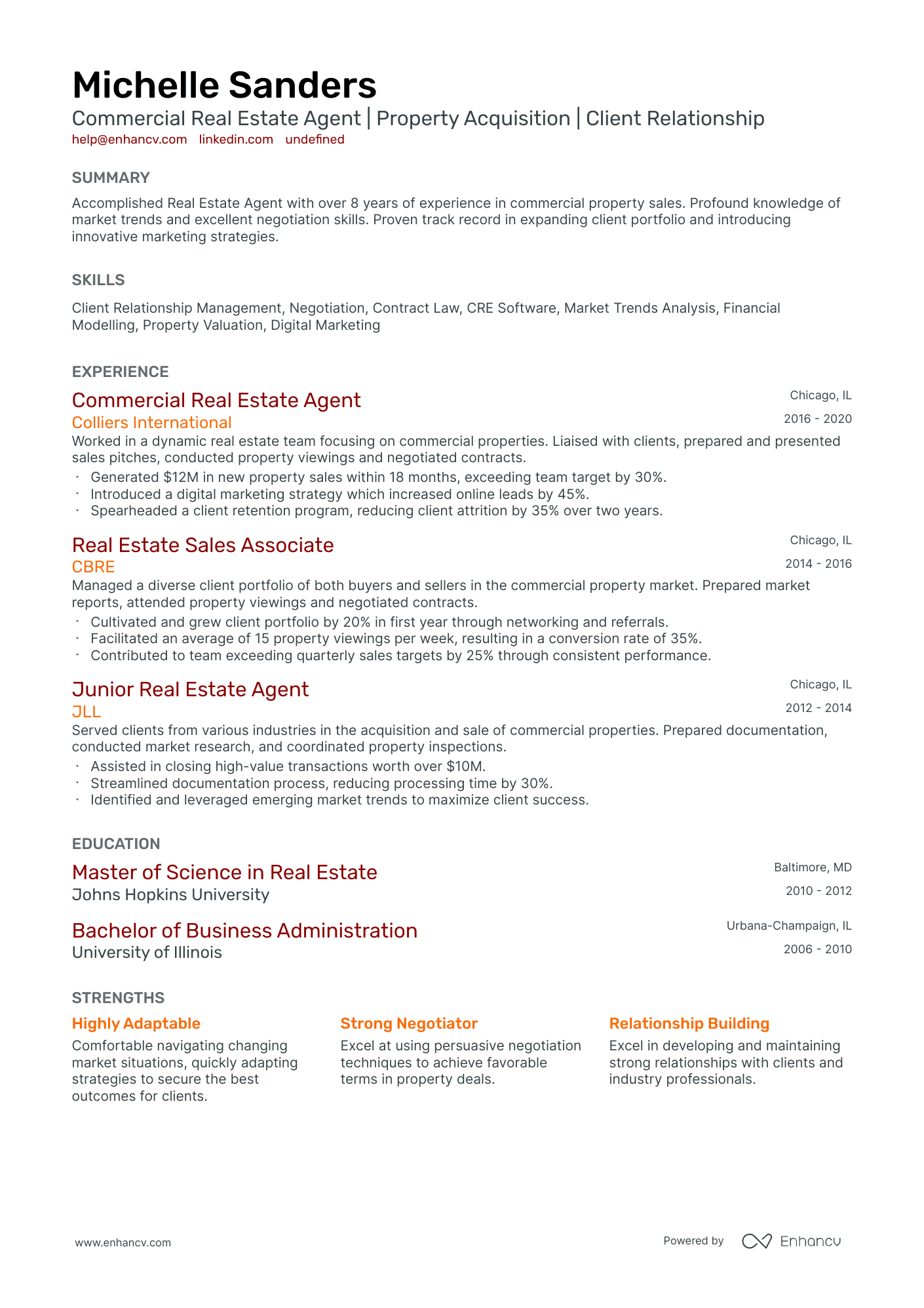 10 Commercial Real Estate Agent Resume Examples & Guide for 2026