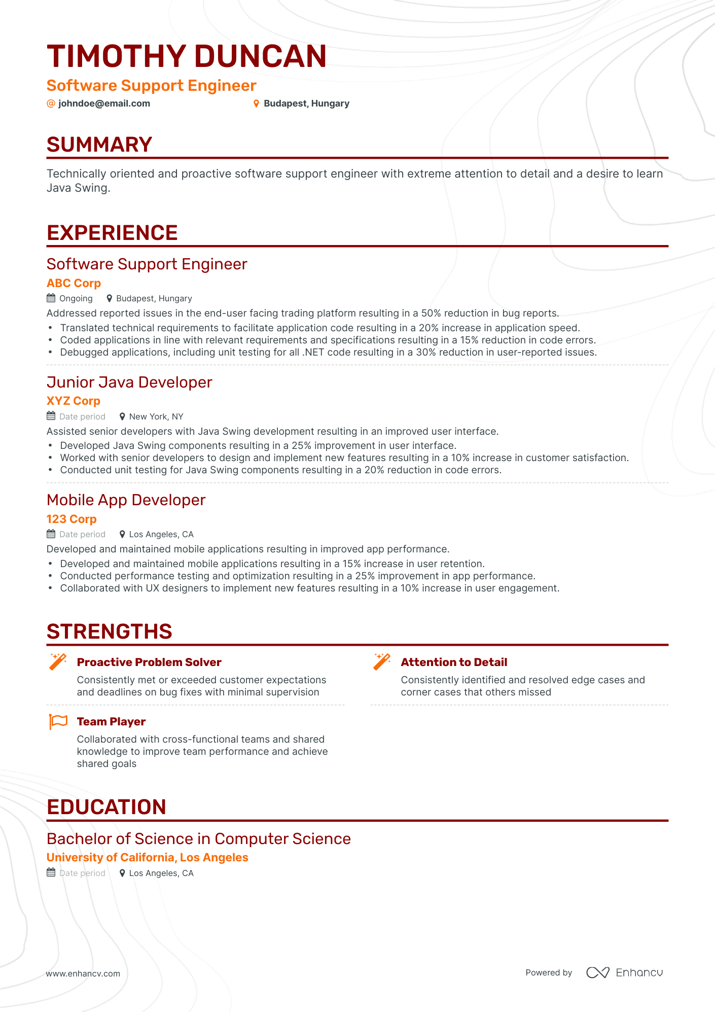 5 Software Support Engineer Resume Examples & Guide for 2024