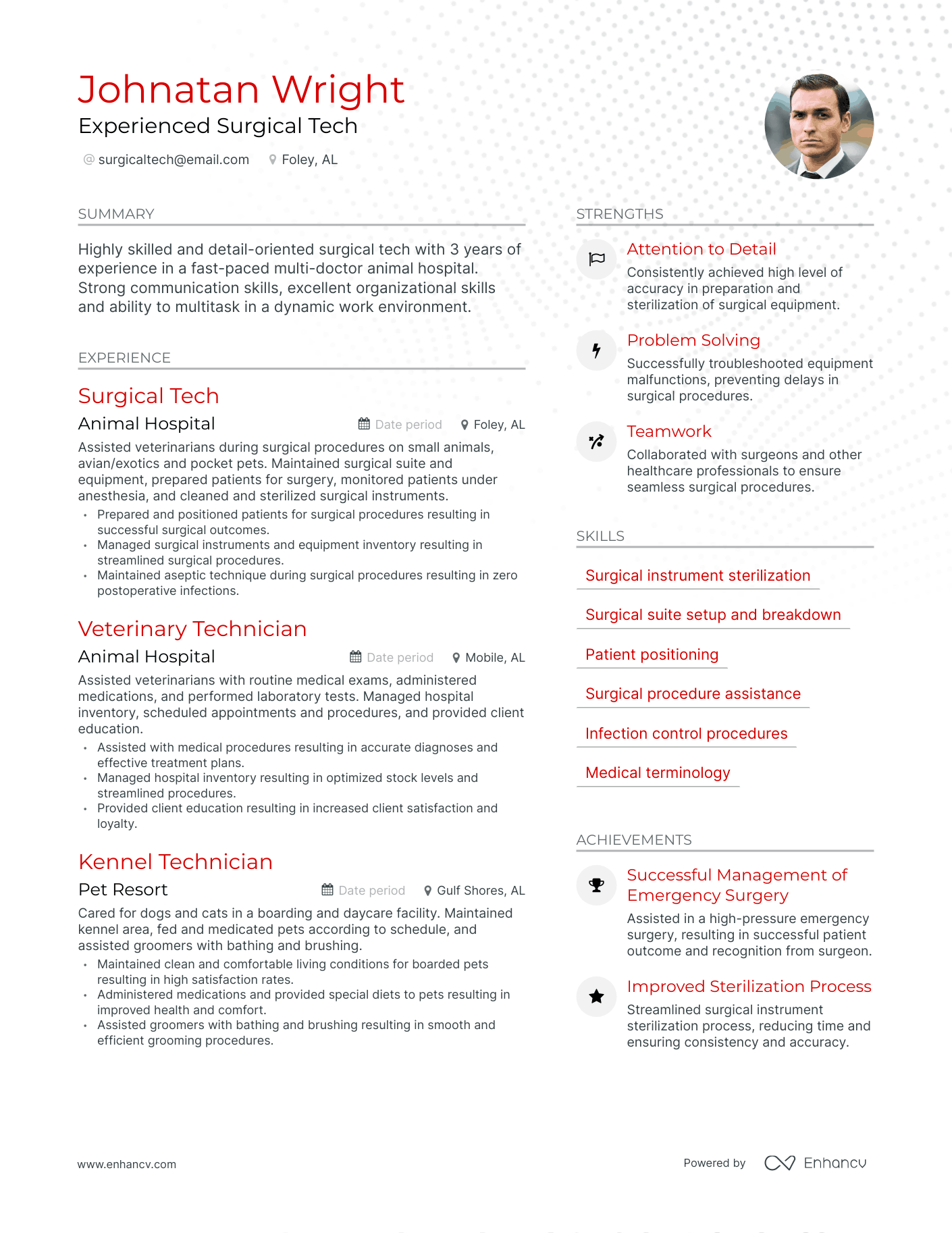 5 Surgical Tech Resume Examples & Guide for 2023