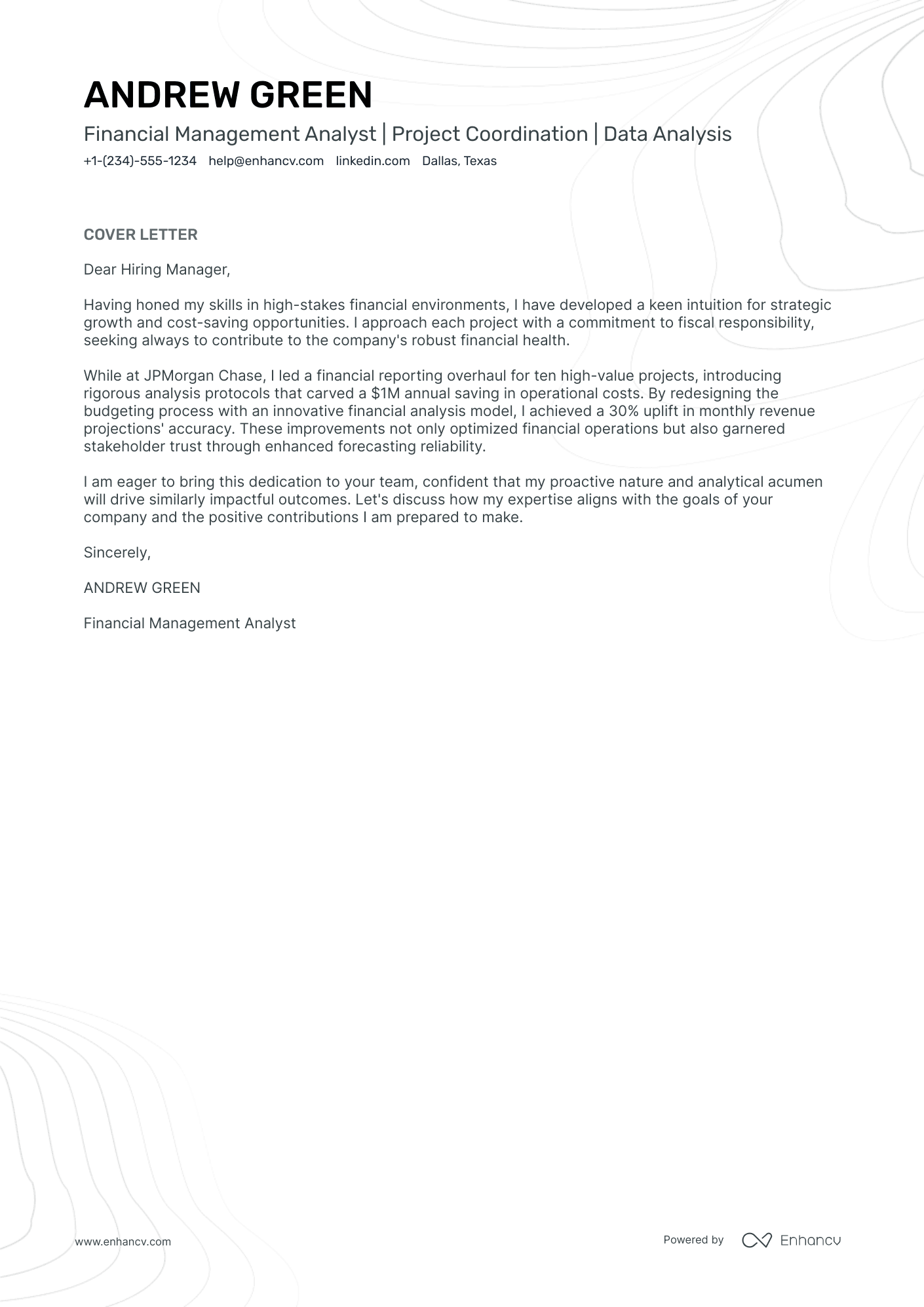 13 Professional Financial Analyst Cover Letter Examples and Template ...