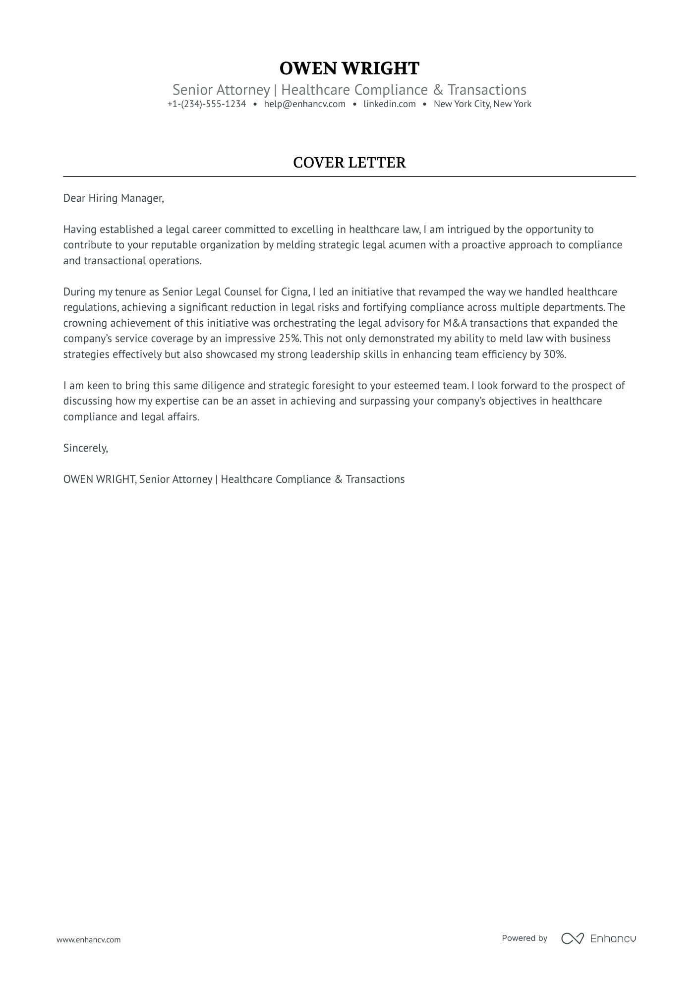 10 Professional Attorney Cover Letter Examples and Template for 2024 ...