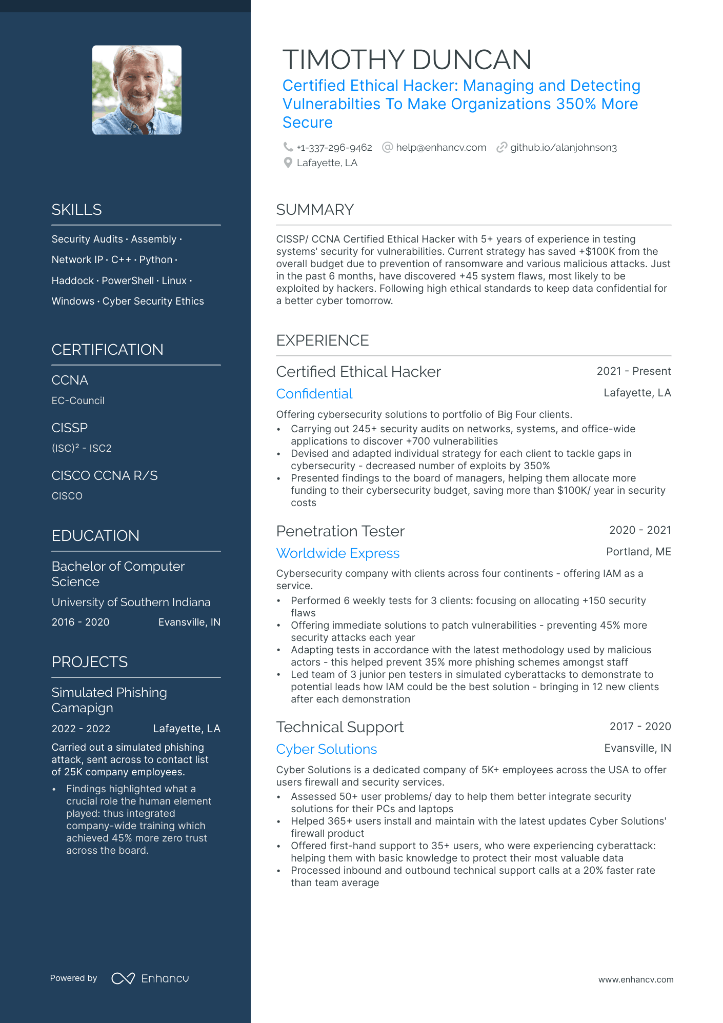 5 Ethical Hacker Resume Examples & Guide for 2024