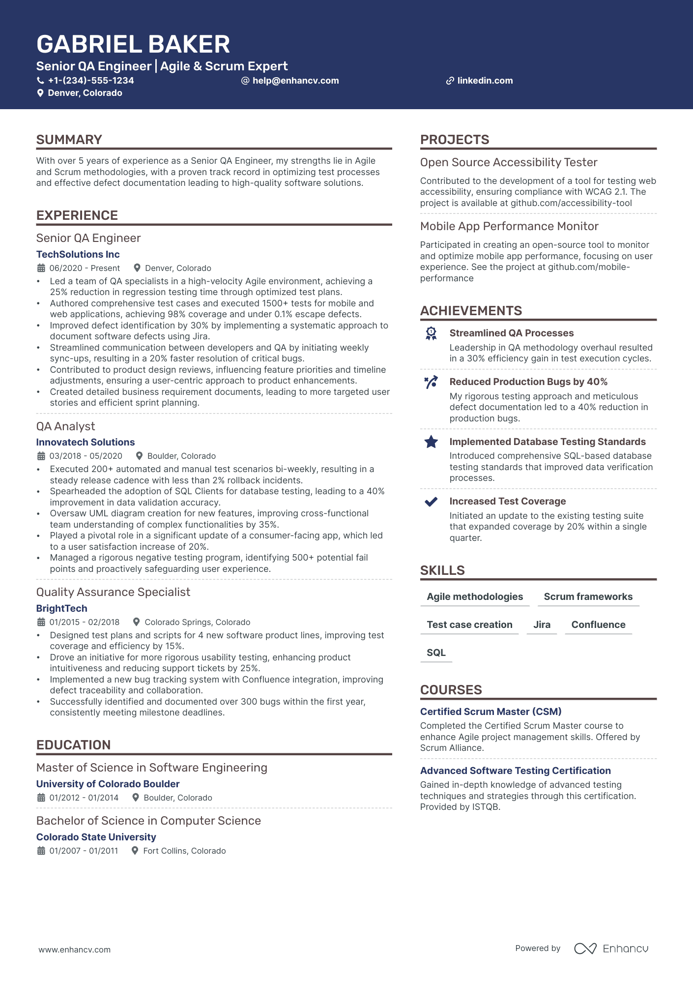 5 Software QA Engineer Resume Examples & Guide for 2024