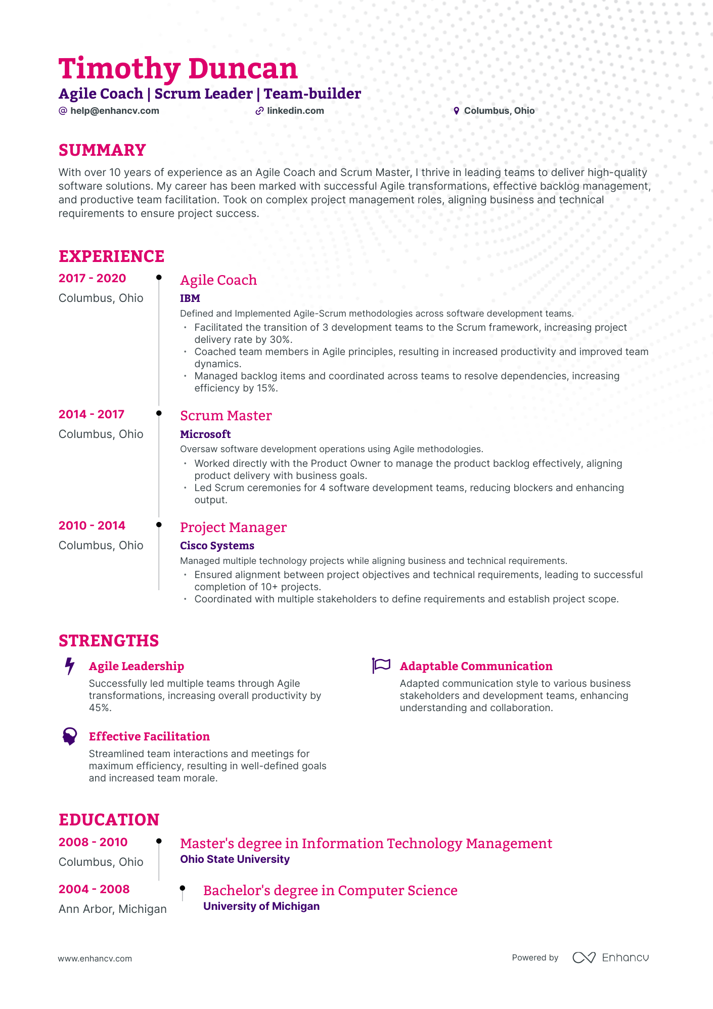 5 Agile Coach Resume Examples & Guide for 2023