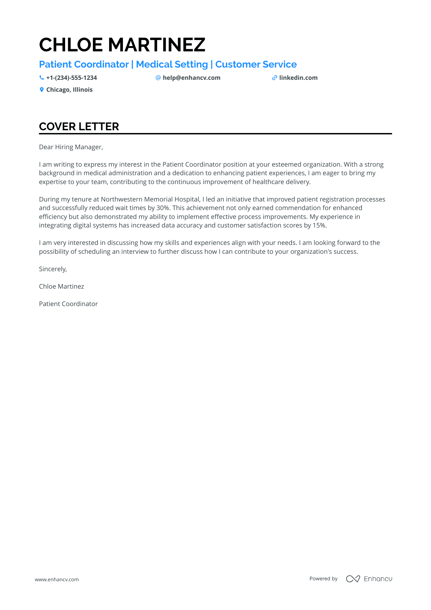 5 Professional Patient Service Representative Cover Letter Examples and ...