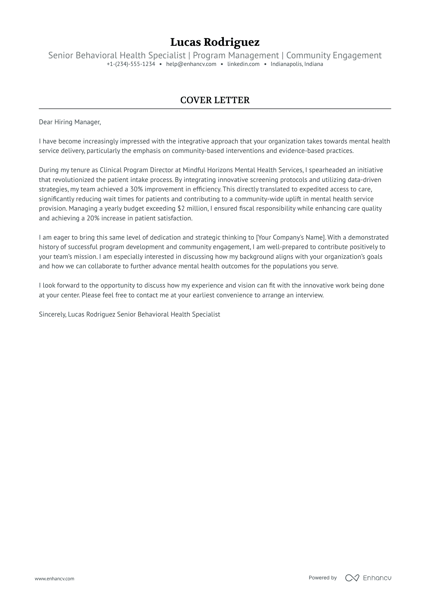 17 Professional Program Manager Cover Letter Examples and Template for ...