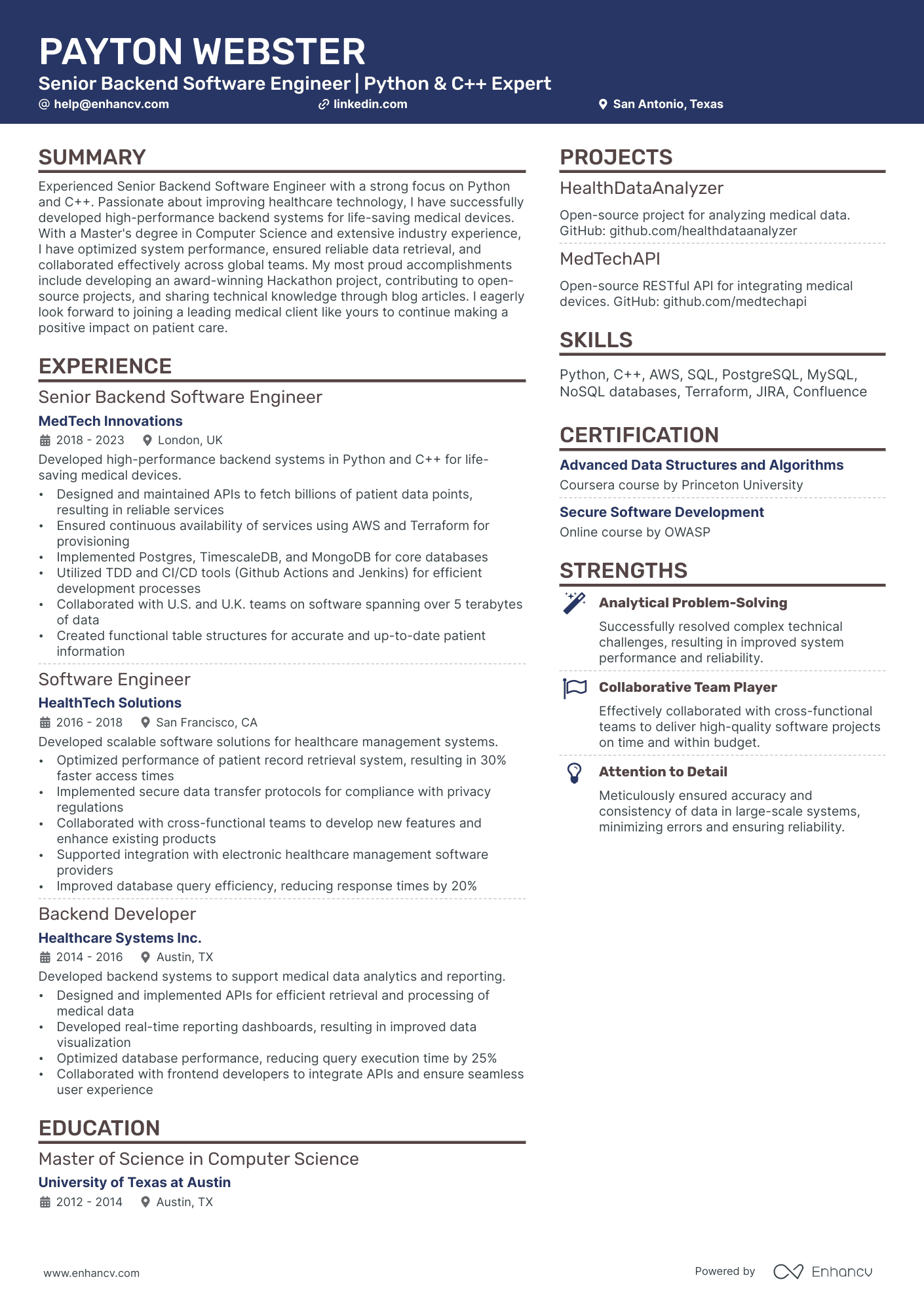 10 Infrastructure Engineer Resume Examples & Guide for 2025