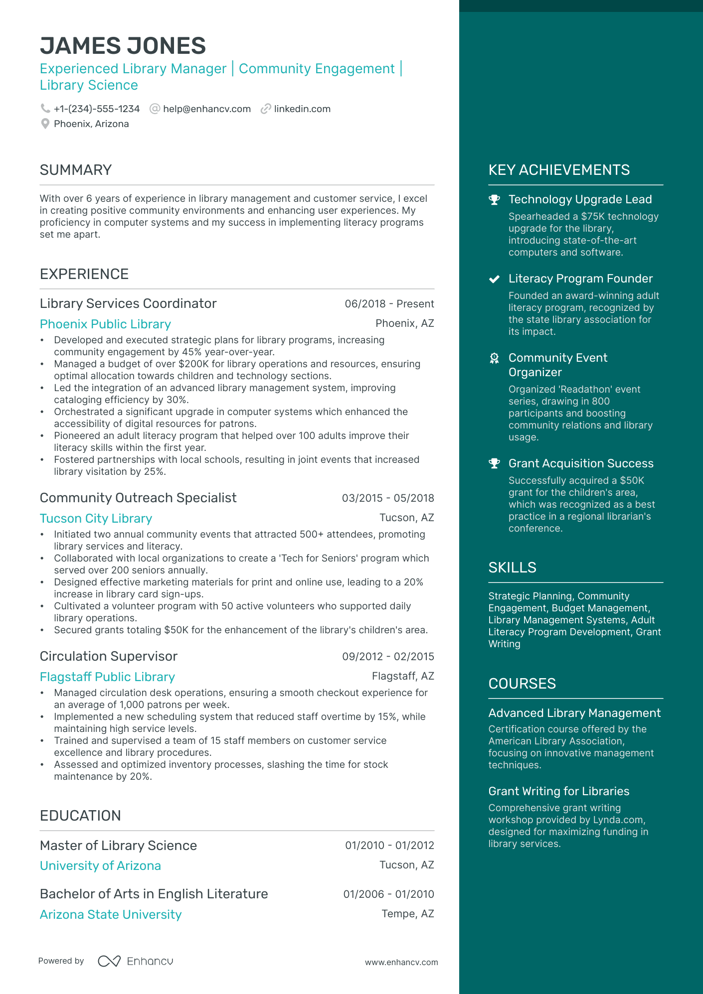 10 Library Director Resume Examples & Guide for 2026