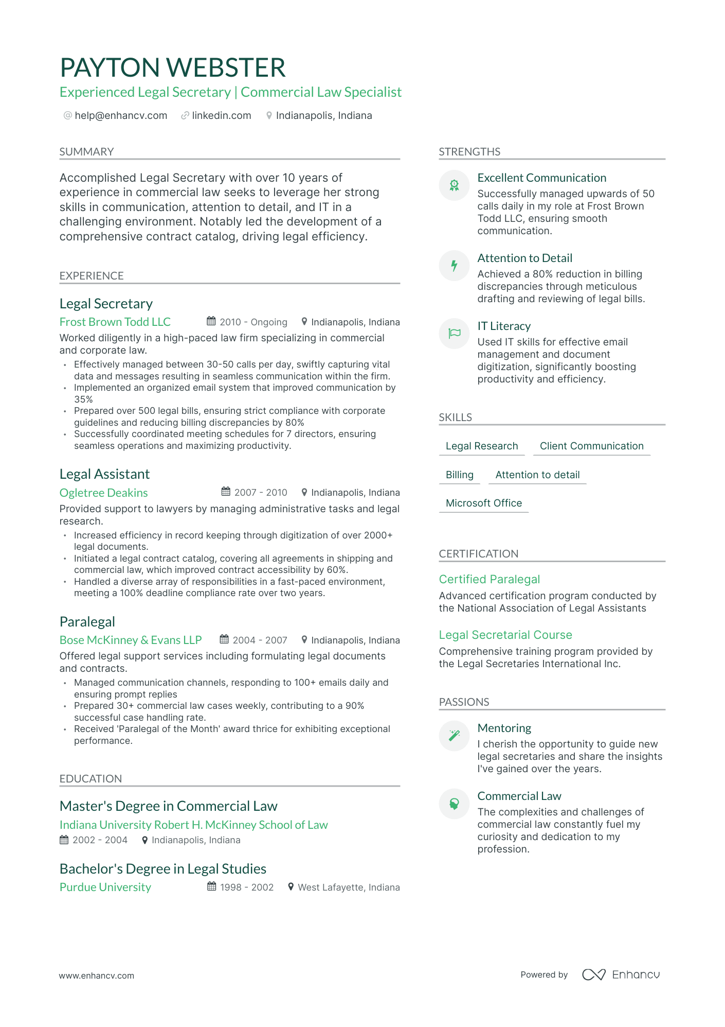 5 Legal Secretary Resume Examples & Guide for 2024