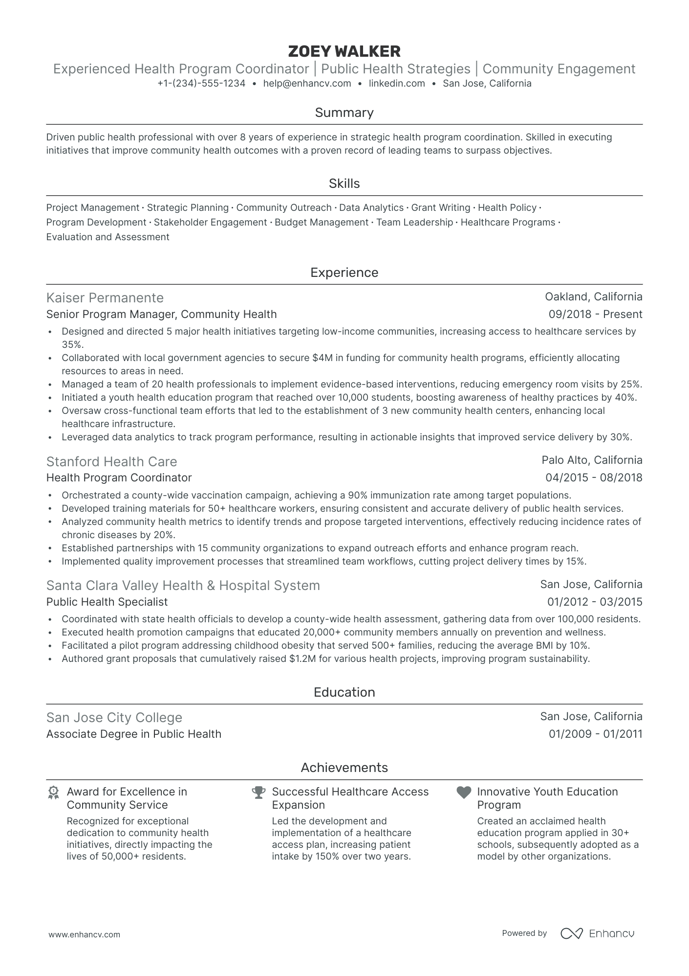 5 Public Health Resume Examples & Guide for 2024