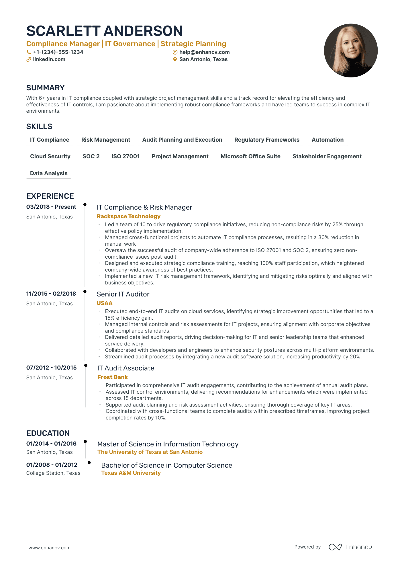 5 Big 4 Auditor Resume Examples & Guide for 2024