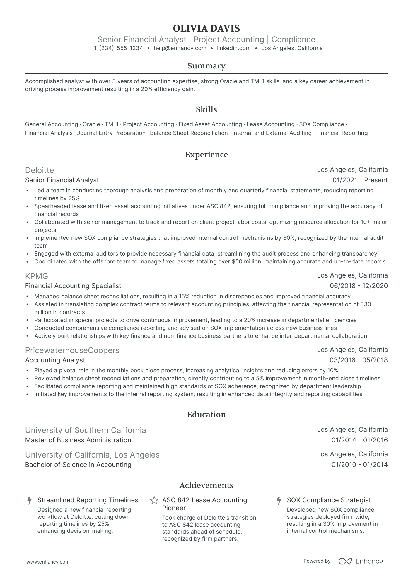 5 Functional Accounting Resume Examples & Guide for 2024