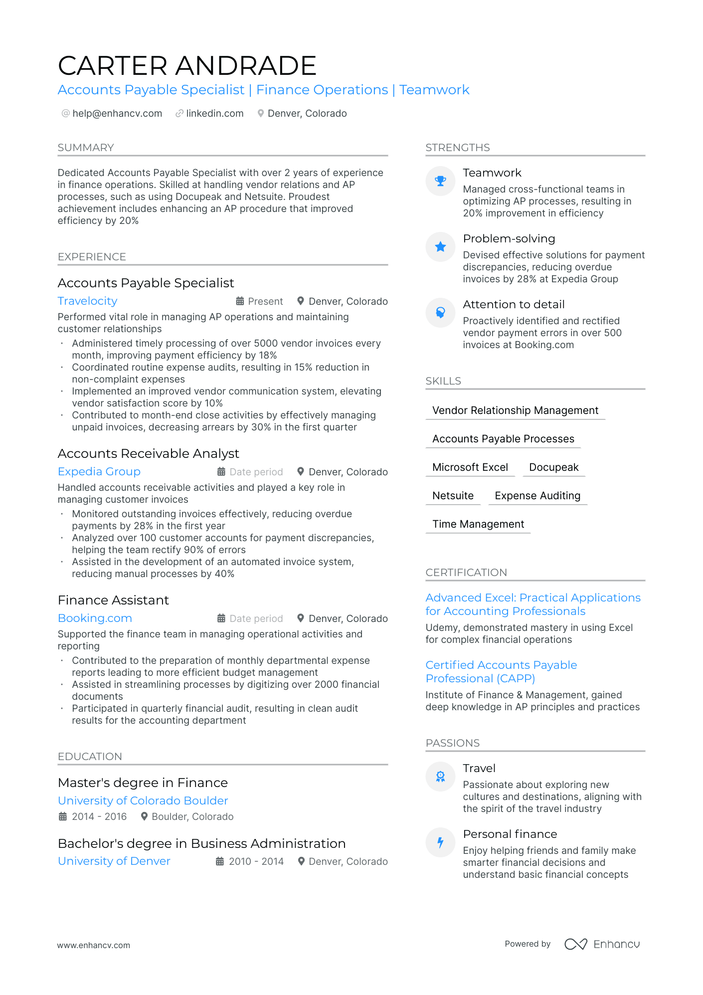 5 Accounts Payable Specialist Resume Examples & Guide for 2024