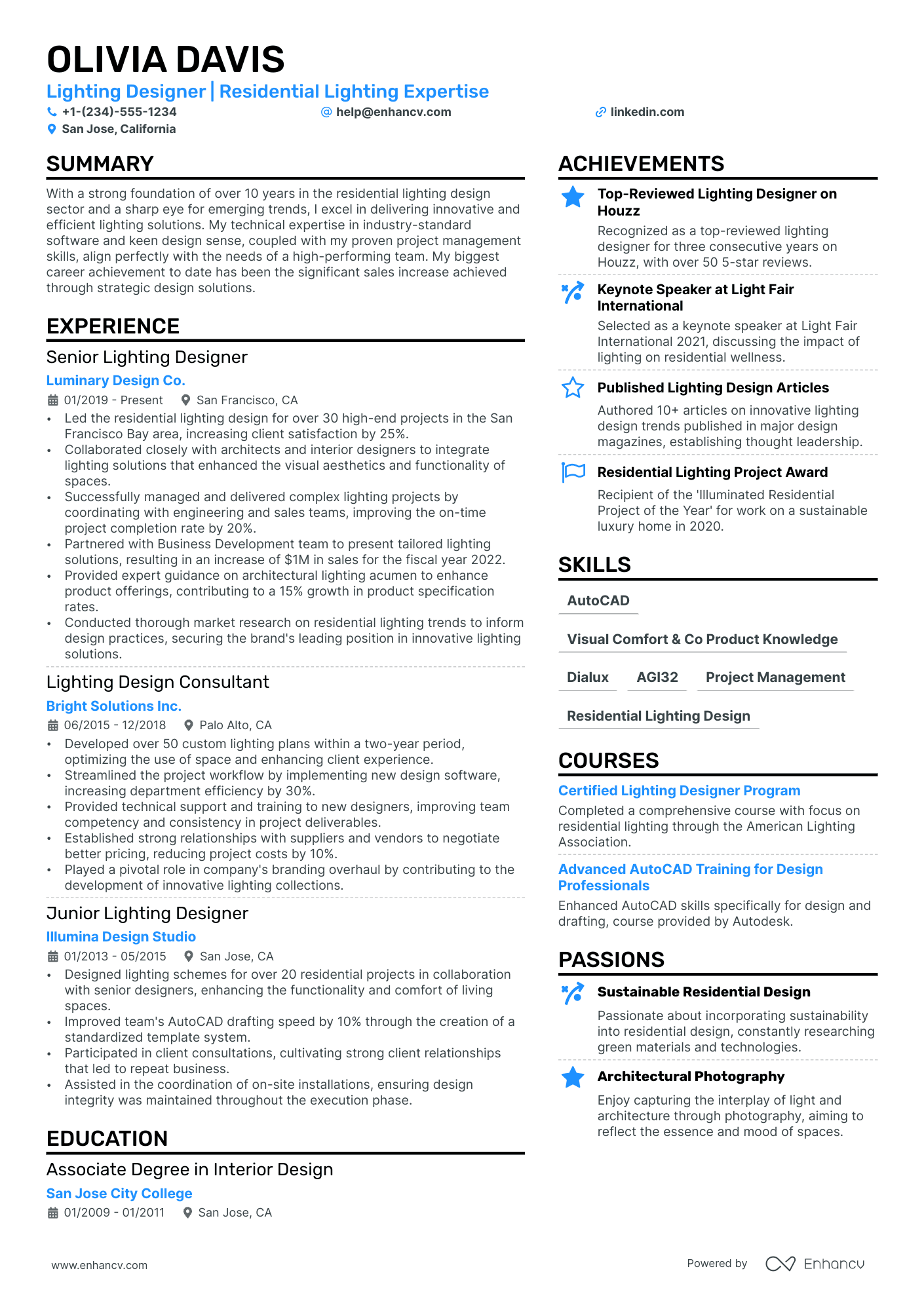 25 Interior Designer Resume Examples & Guide for 2026
