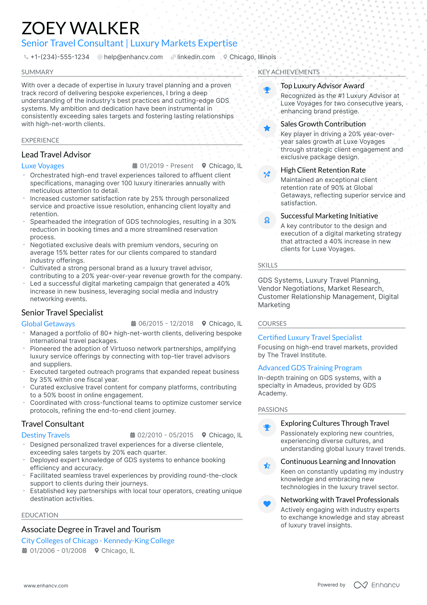 Travel Consultant Resume Examples & Guide for 2025