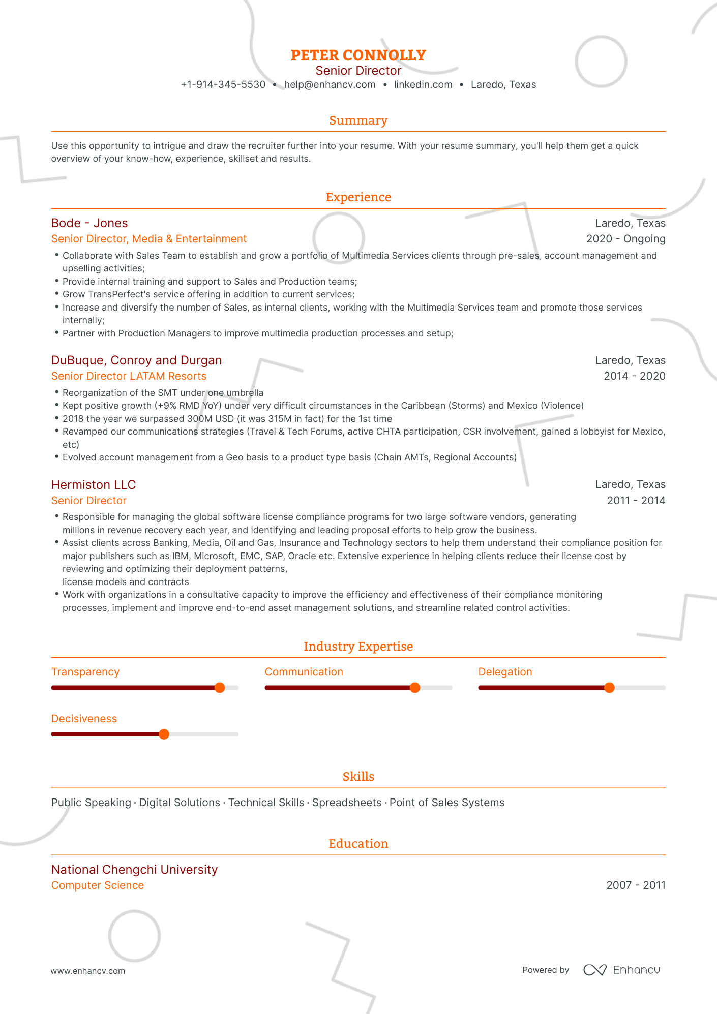 Senior Director Resume Examples & Guide for 2023 (Layout, Skills ...