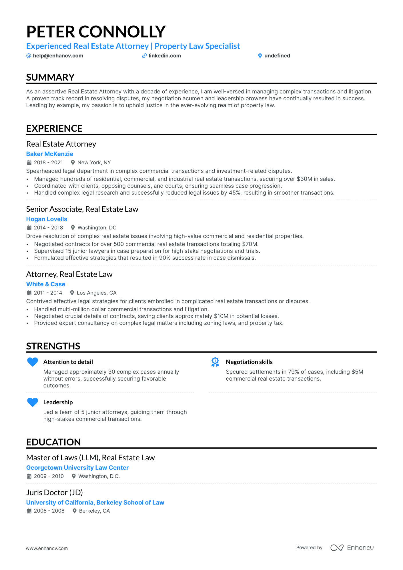 5 Real Estate Attorney Resume Examples & Guide for 2024