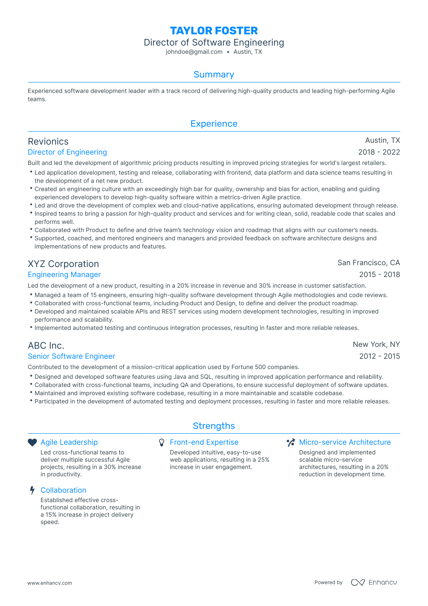 5 Director of Software Engineering Resume Examples & Guide for 2024