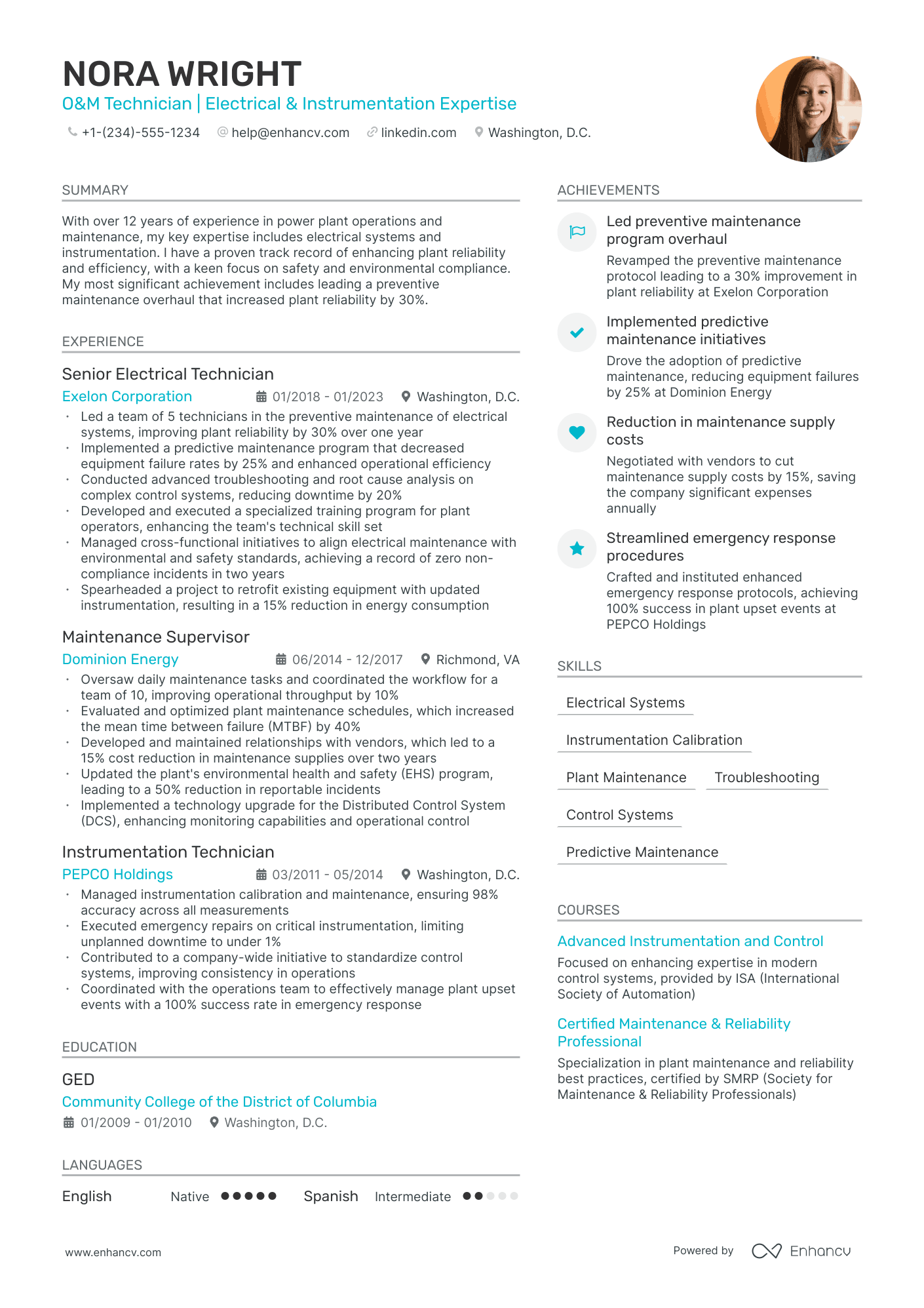 5 Maintenance Technician Resume Examples & Guide for 2024