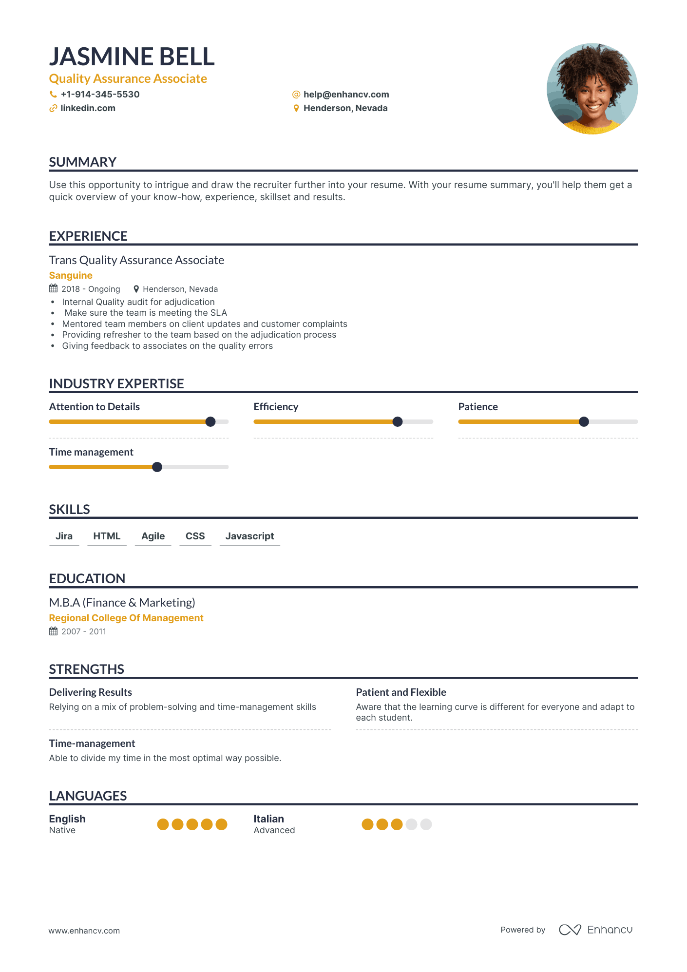 Quality Assurance Associate Resume Examples & Guide for 2023 (Layout ...