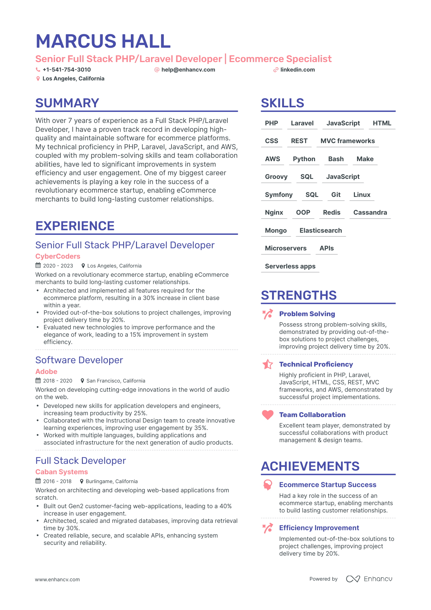 5 PhP Developer Resume Examples & Guide for 2023
