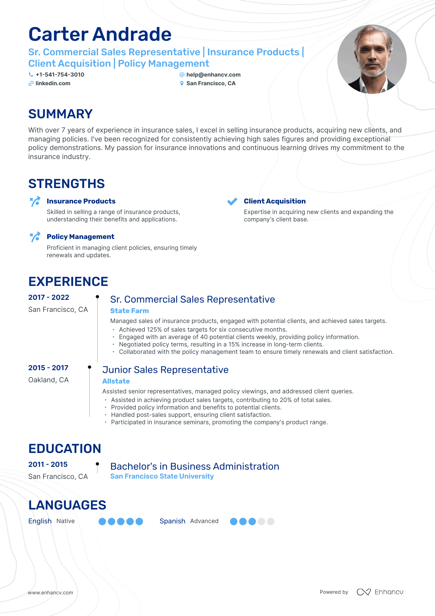 5 Insurance Sales Resume Examples & Guide for 2024