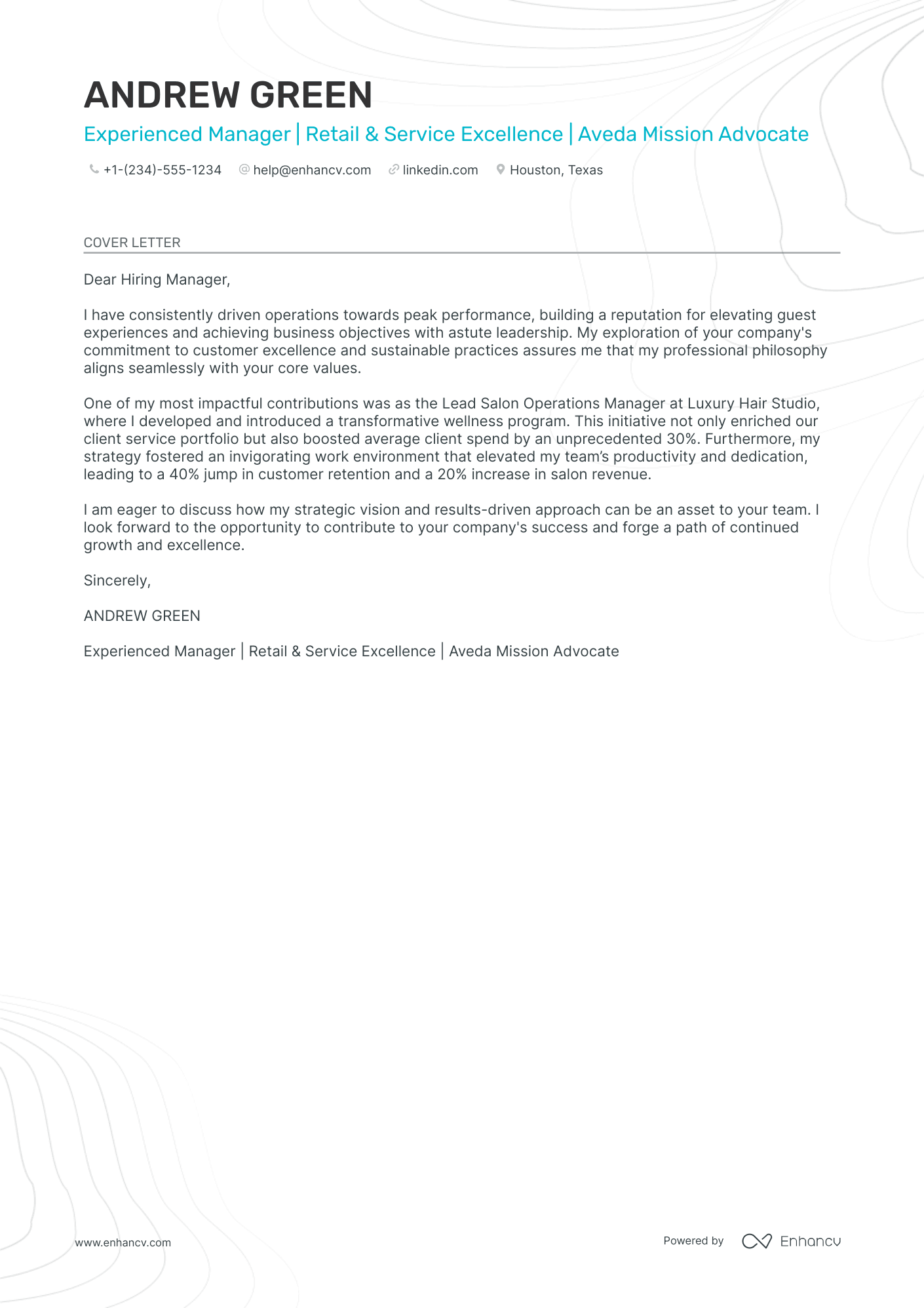 12 Professional Esthetician Cover Letter Examples and Template for 2024 ...