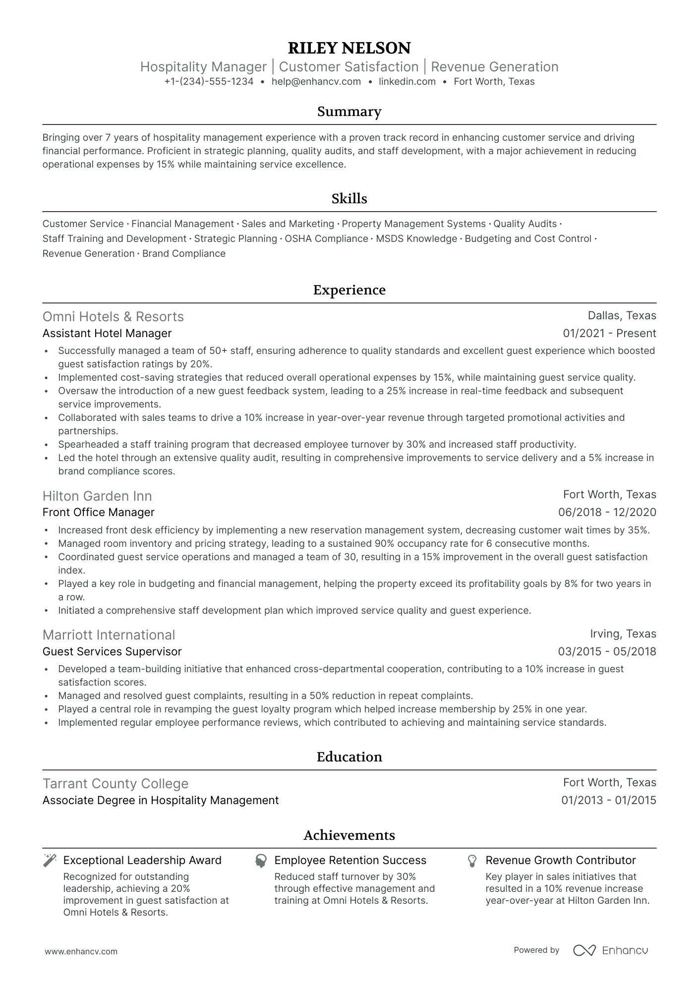 5 Assistant General Manager Resume Examples & Guide for 2024