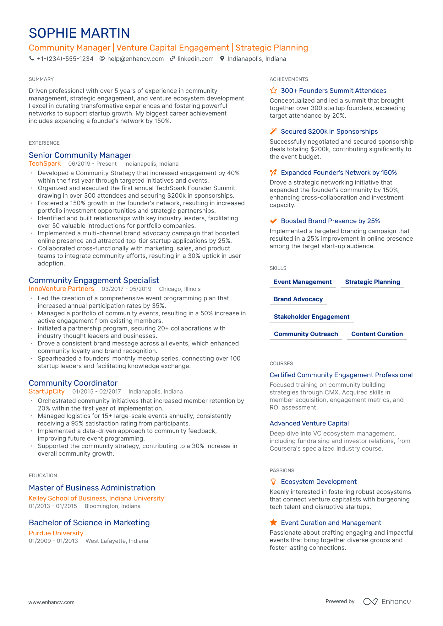 5 Community Manager Resume Examples & Guide for 2024