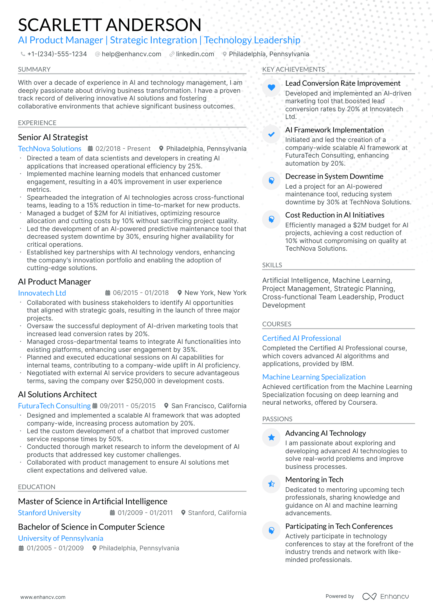 10 AI Product Manager Resume Examples & Guide for 2026