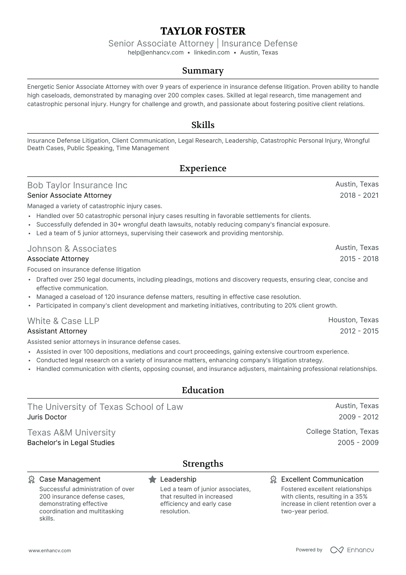 10 Associate Attorney Resume Examples & Guide for 2026