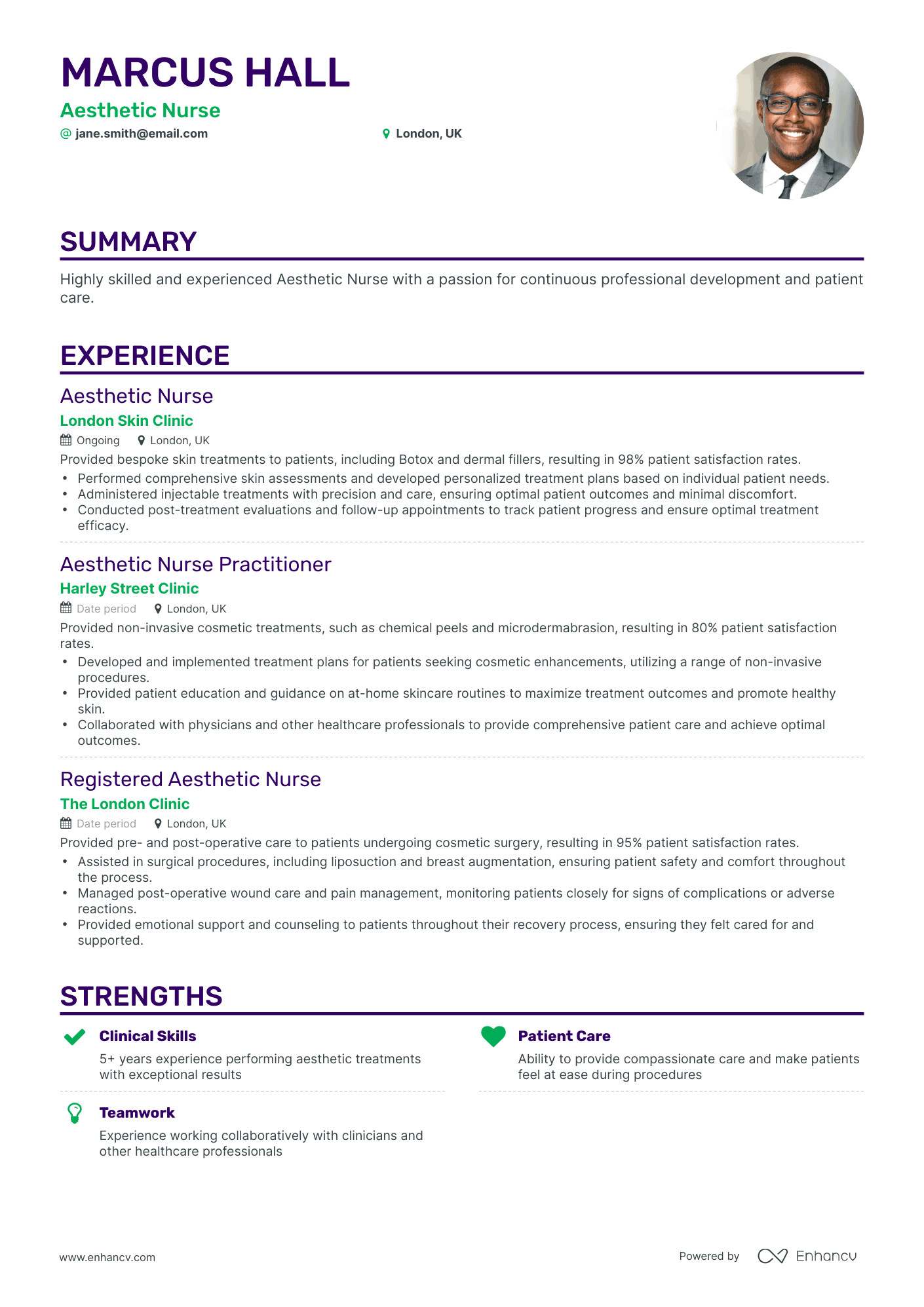 5 Aesthetic Nurse Resume Examples & Guide for 2024