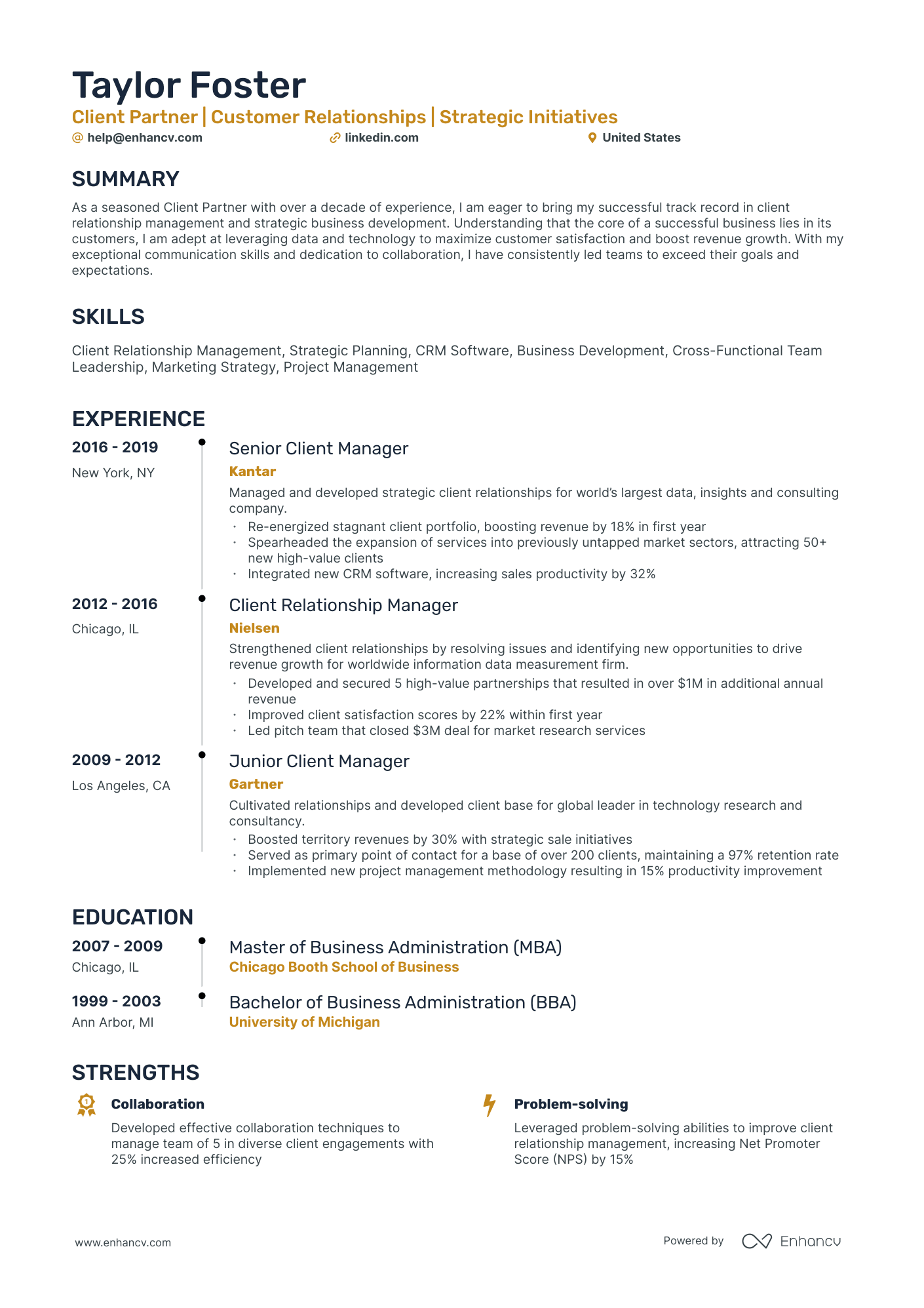 10 Client Partner Resume Examples & Guide for 2026