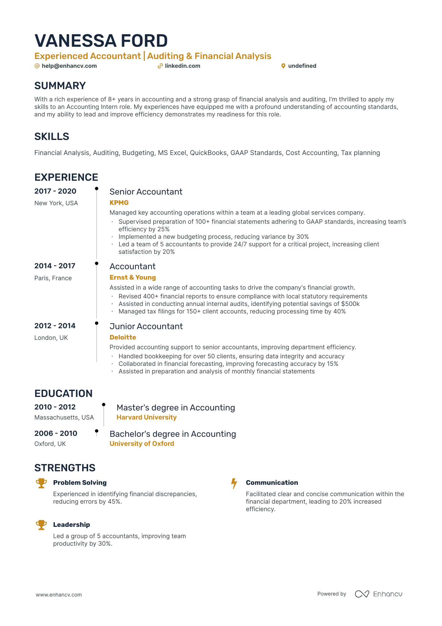 10 Accounting Intern Resume Examples & Guide for 2025