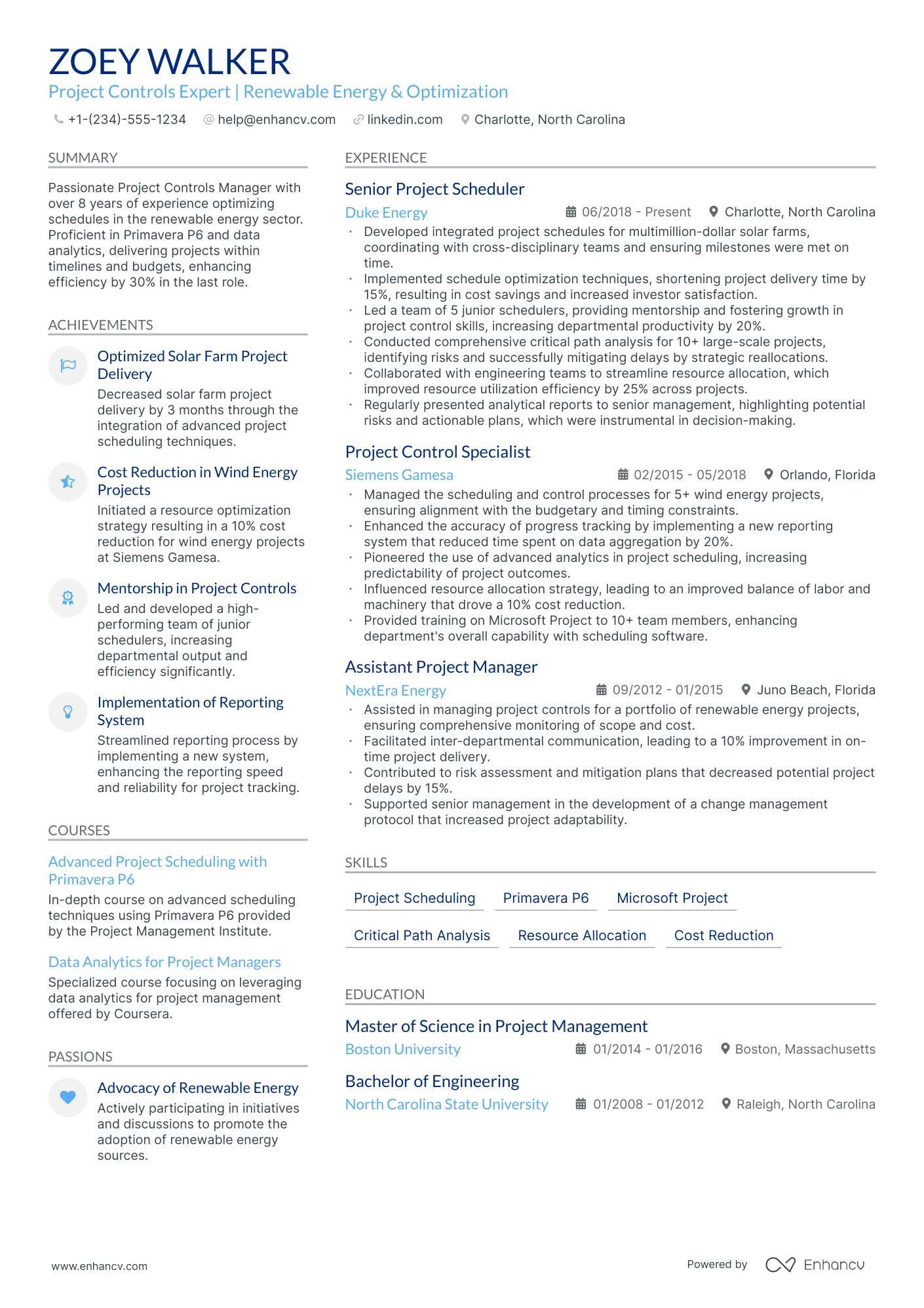 5 Project Controls Manager Resume Examples & Guide for 2024