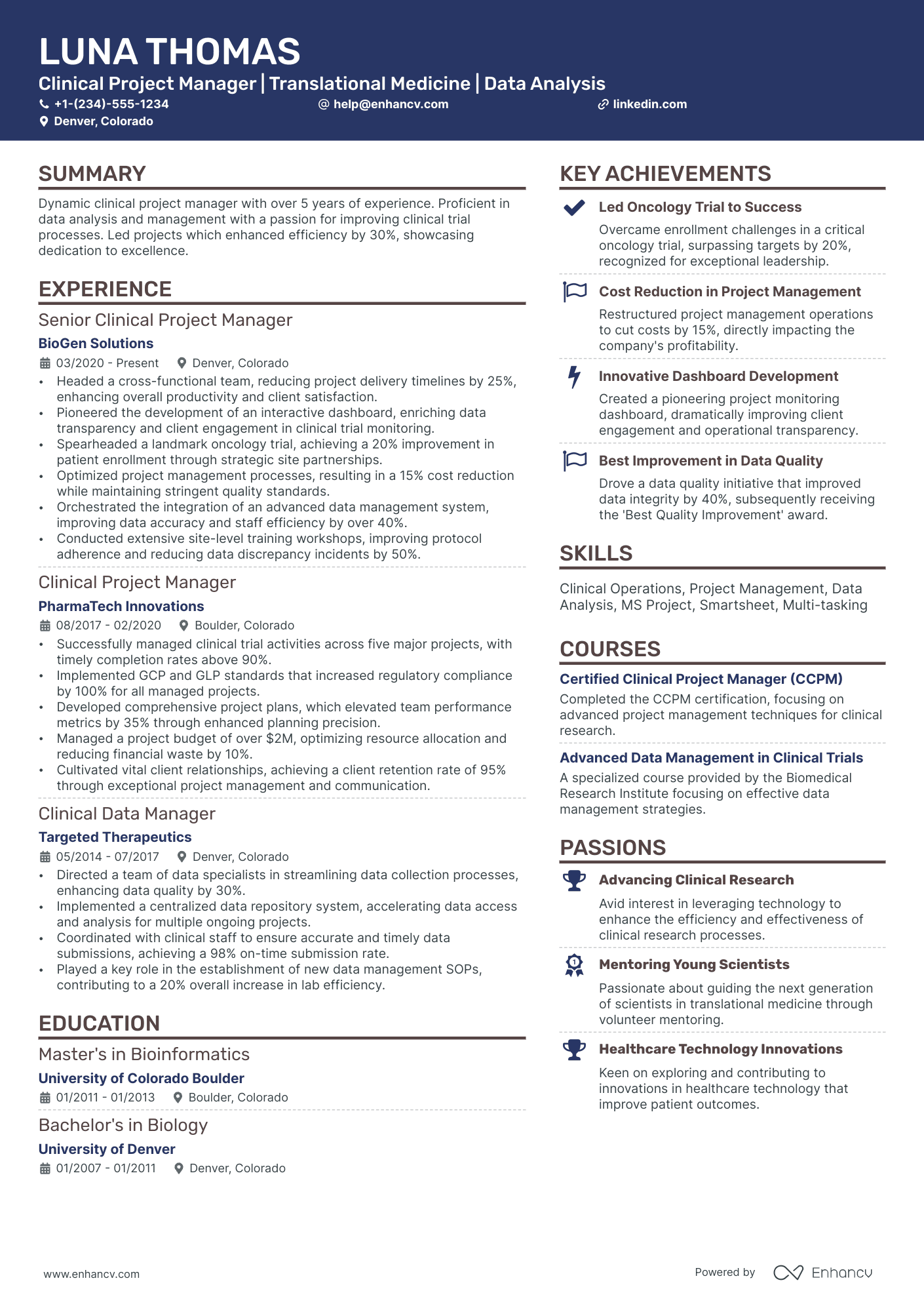 10 Clinical Project Manager Resume Examples & Guide for 2026