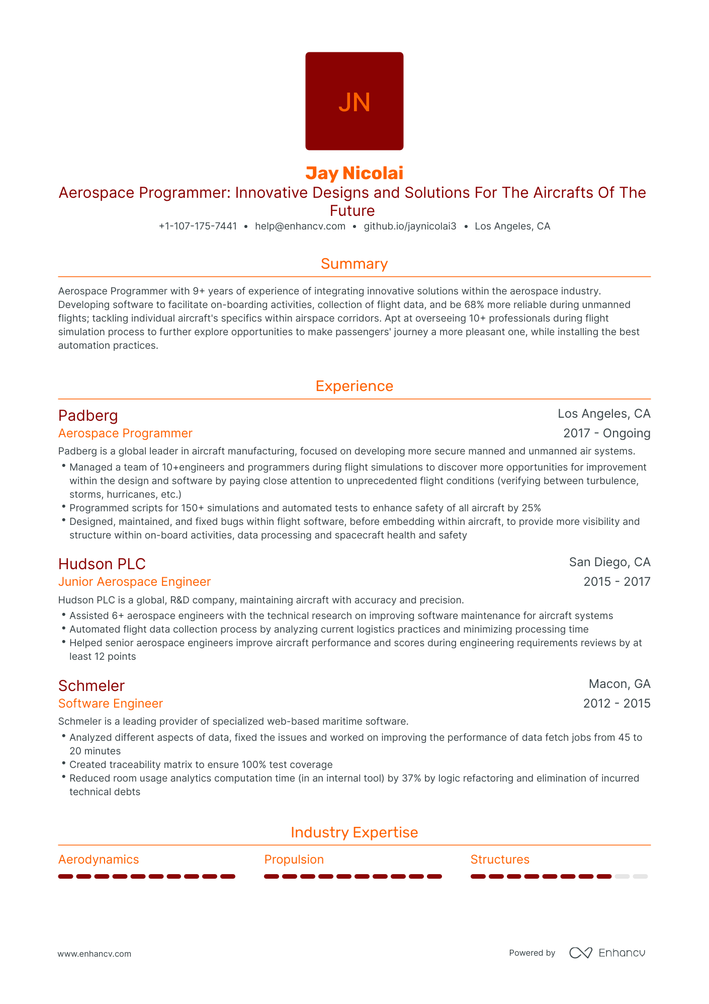 5 Aerospace Program Manager Resume Examples & Guide for 2024