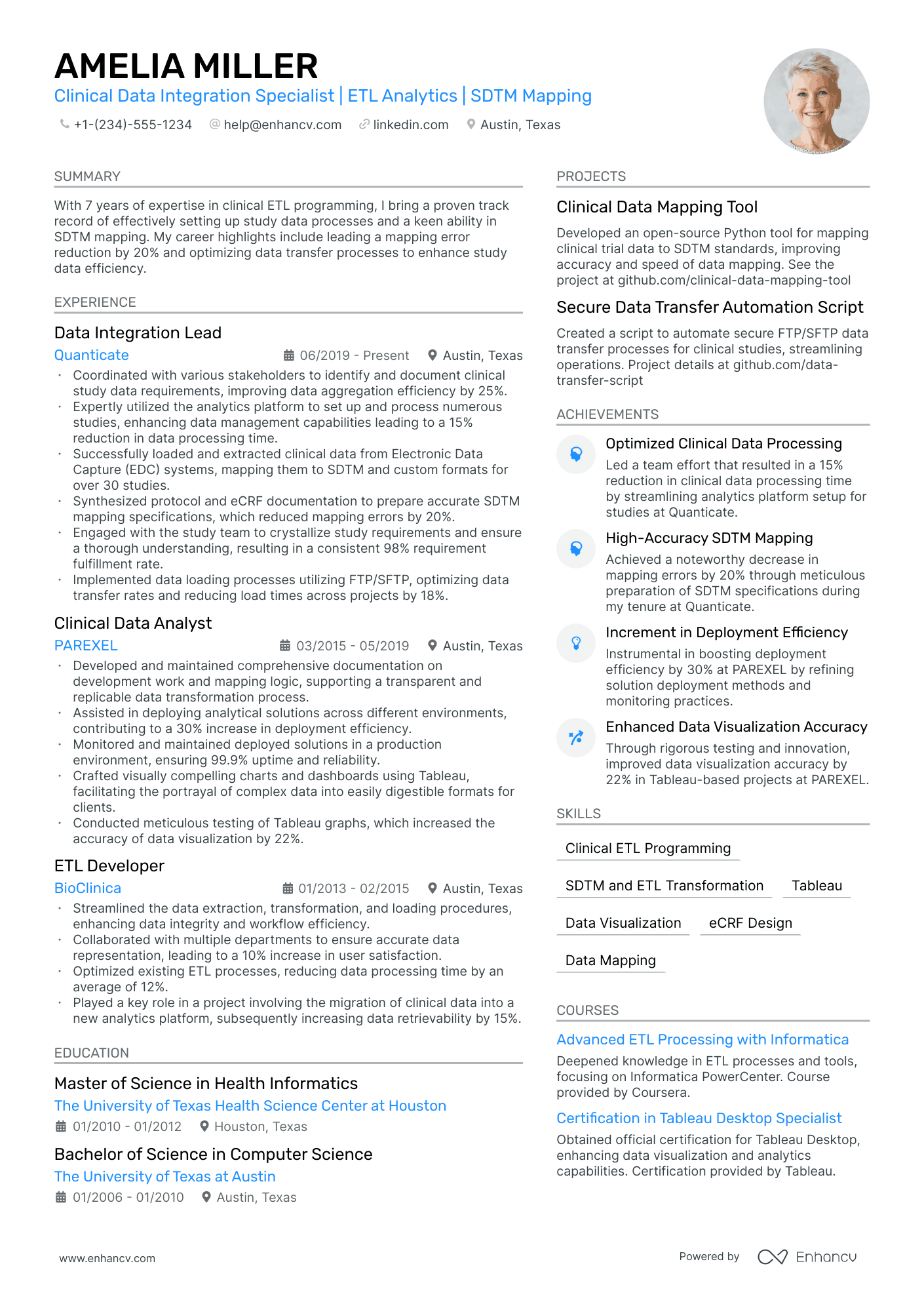 5 SAS Clinical Programmer Resume Examples & Guide for 2024