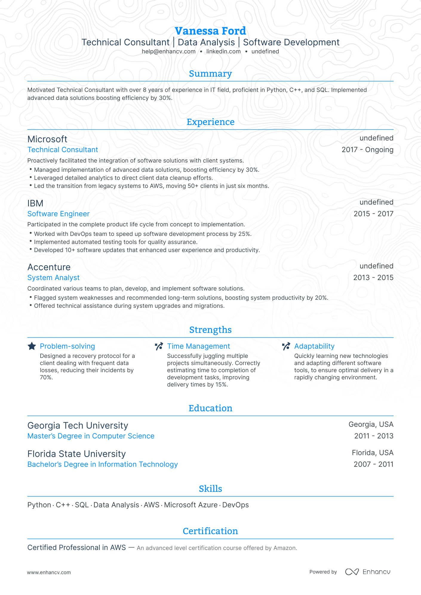 5 Technical Consultant Resume Examples & Guide for 2024