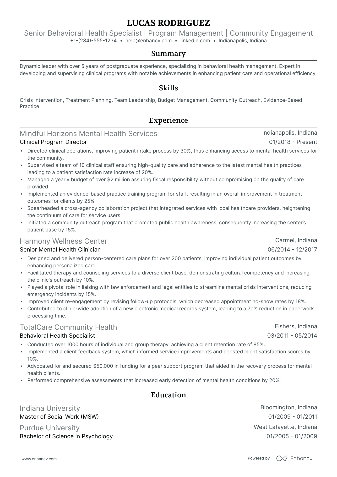 10 Mental Health Program Manager Resume Examples & Guide for 2025