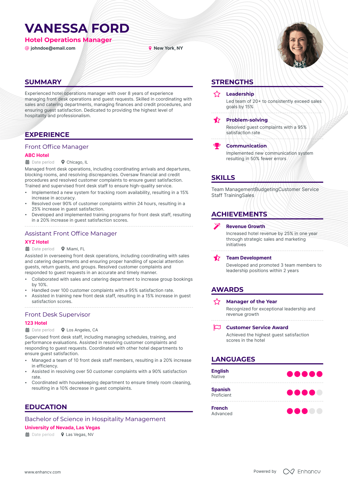 10 Hotel General Manager Resume Examples & Guide for 2024