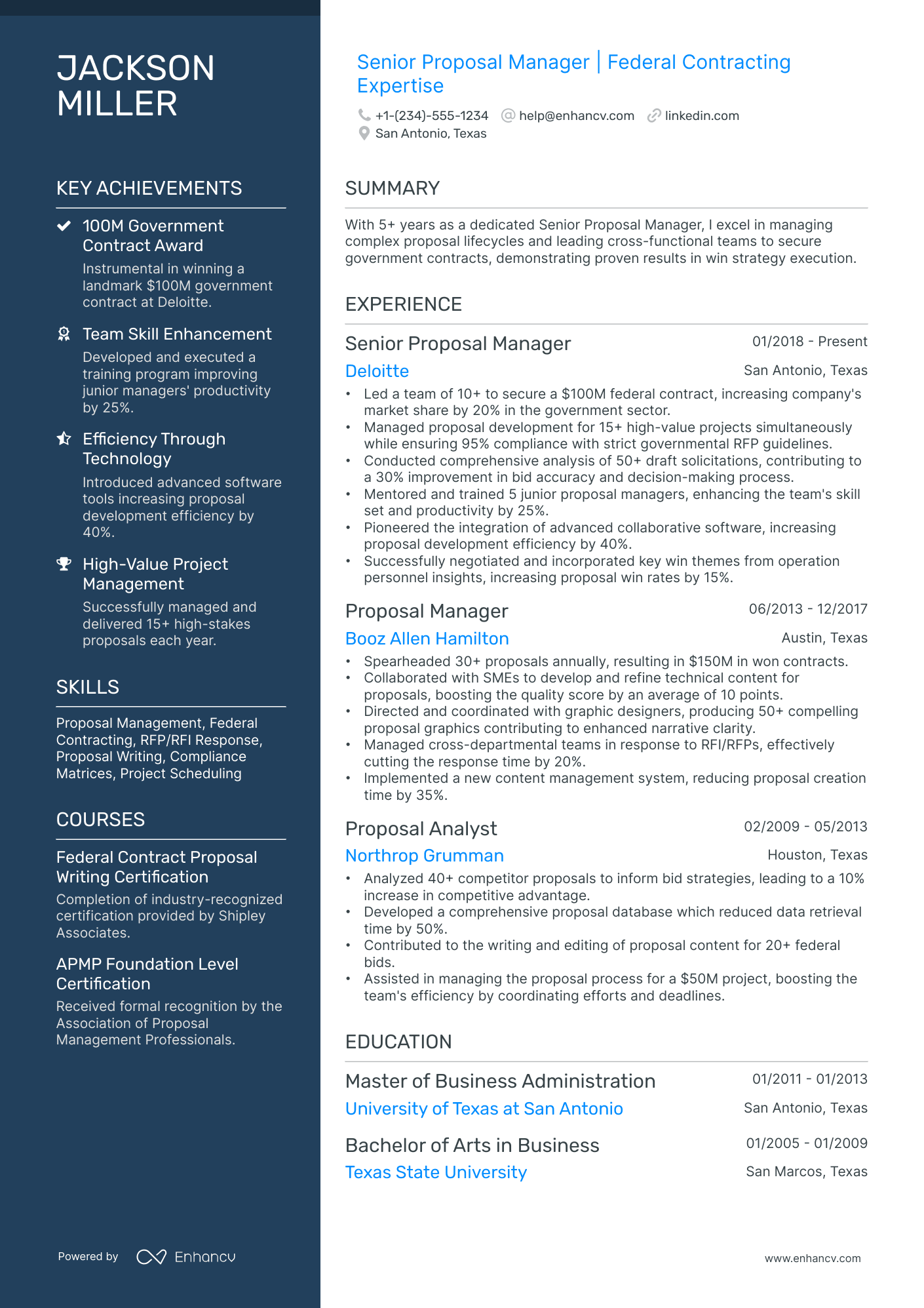 10 Proposal Manager Resume Examples & Guide for 2026
